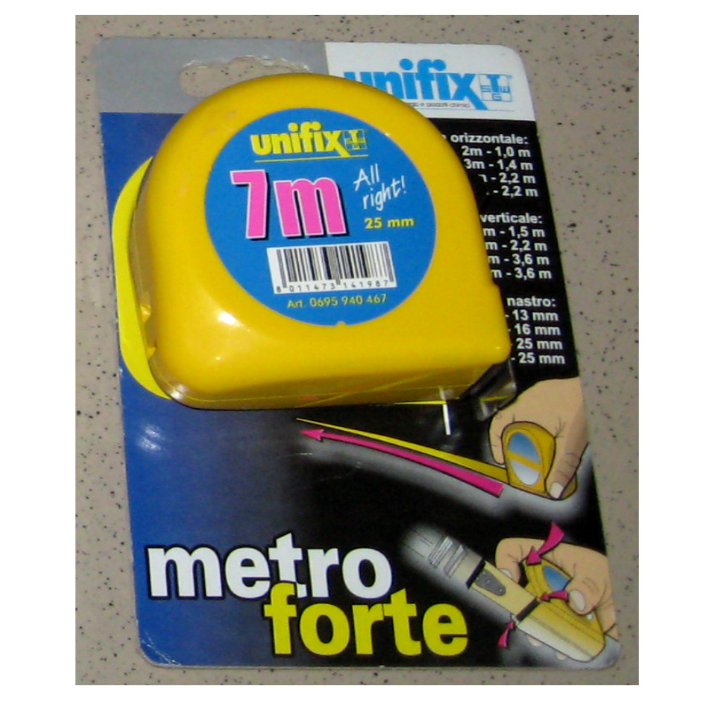Flessometro professionale 3 metri metro forte Unifix, prezzo e costo